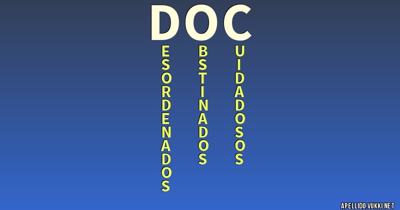 Significado del apellido doc - Significados de los apellidos