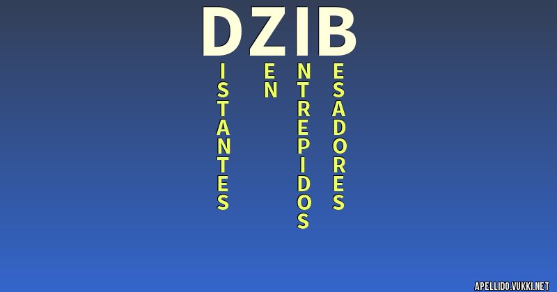 Significado del apellido dzib - Significados de los apellidos