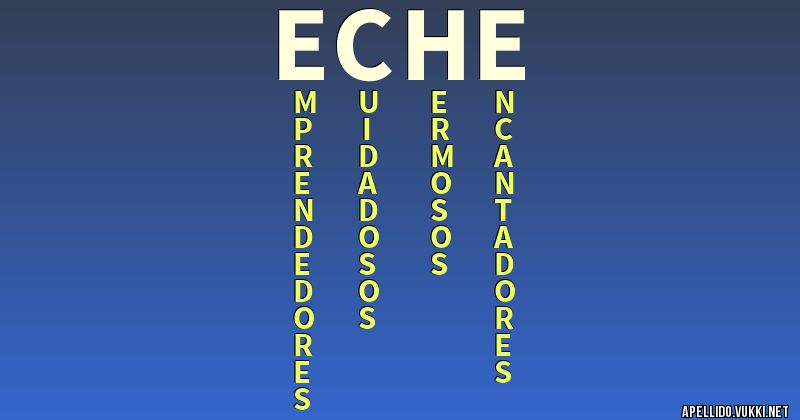 Significado del apellido eche - Significados de los apellidos