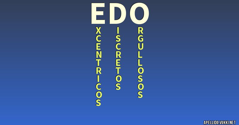 Significado del apellido edo - Significados de los apellidos
