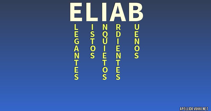 Significado del apellido eliab - Significados de los apellidos