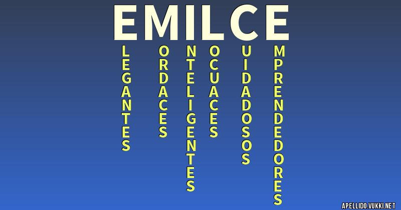 Significado del apellido emilce - Significados de los apellidos