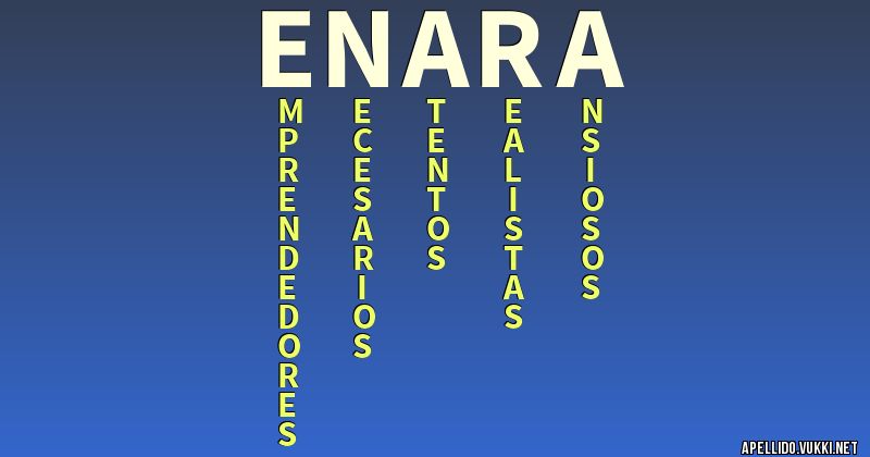 Significado del apellido enara - Significados de los apellidos