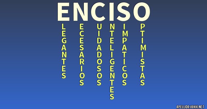 Significado del apellido enciso - Significados de los apellidos
