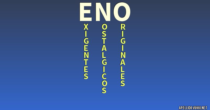 Significado del apellido eno - Significados de los apellidos