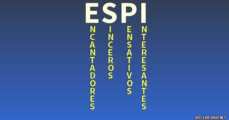 Significado del apellido espí - Significados de los apellidos