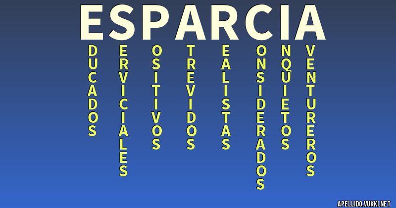 Significado del apellido esparcia - Significados de los apellidos