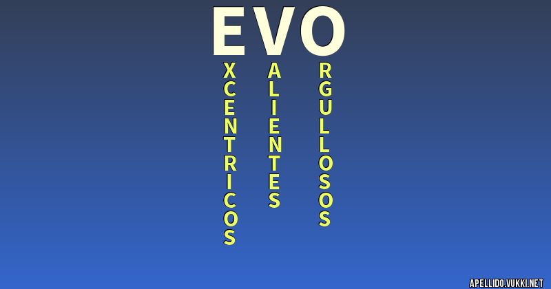 Significado del apellido evo - Significados de los apellidos