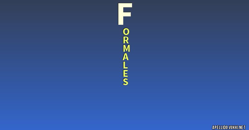 Significado del apellido f - Significados de los apellidos