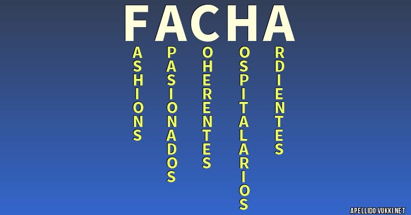 Significado del apellido facha - Significados de los apellidos