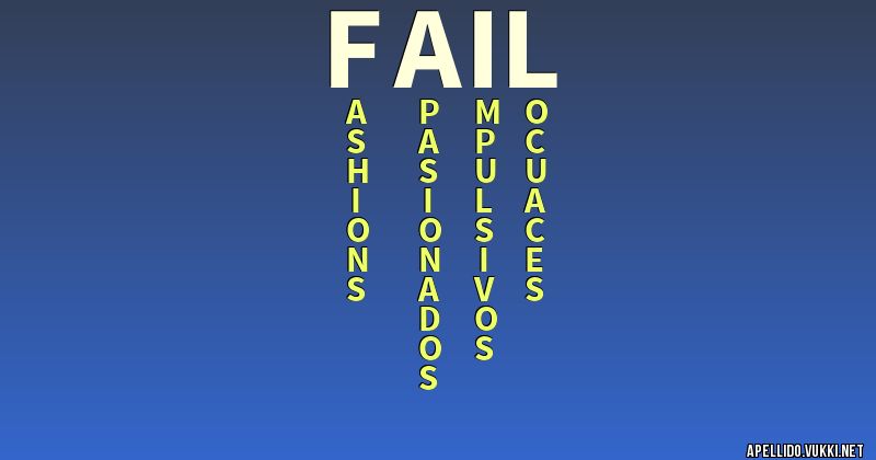 Significado del apellido fail - Significados de los apellidos