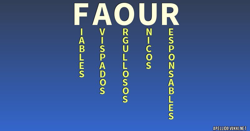 Significado del apellido faour - Significados de los apellidos