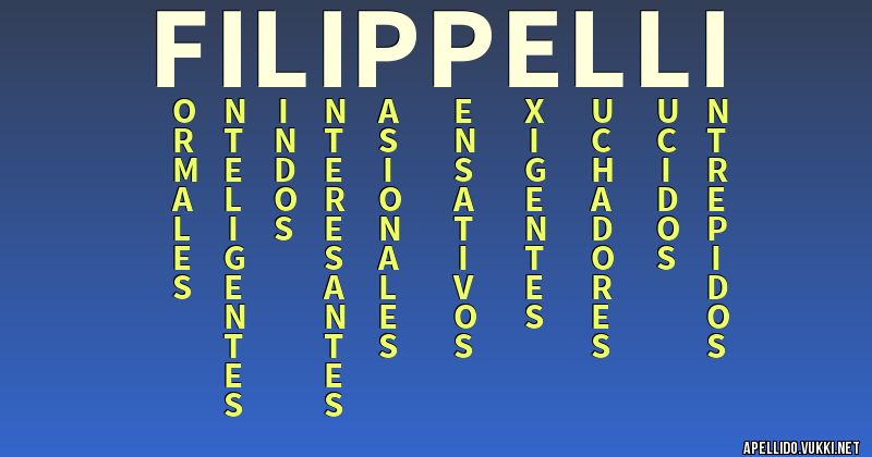 Significado del apellido filippelli - Significados de los apellidos