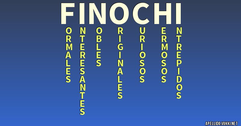 Significado del apellido finochi - Significados de los apellidos
