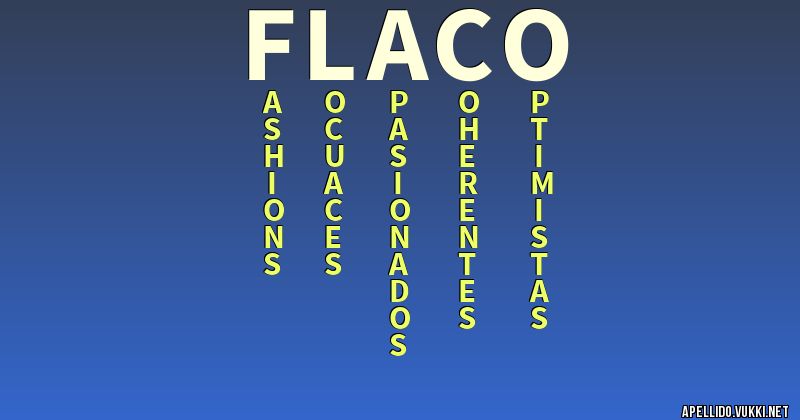 Significado del apellido flaco - Significados de los apellidos