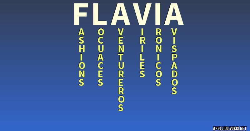 Significado del apellido flavia - Significados de los apellidos