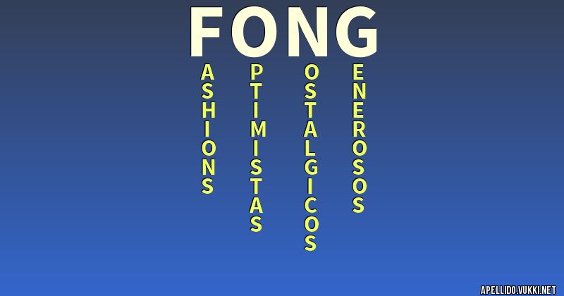 Significado del apellido fong - Significados de los apellidos