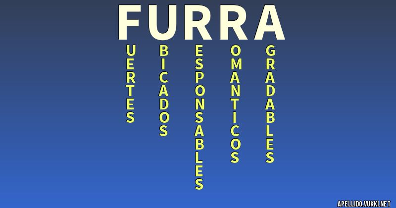 Significado del apellido furra - Significados de los apellidos