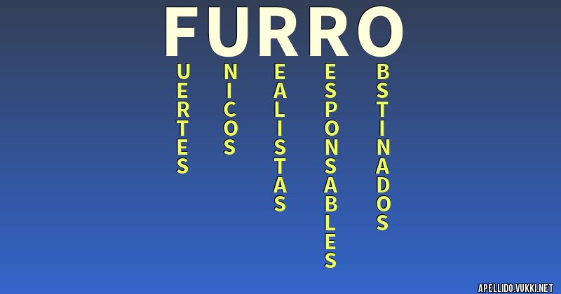Significado del apellido furro - Significados de los apellidos
