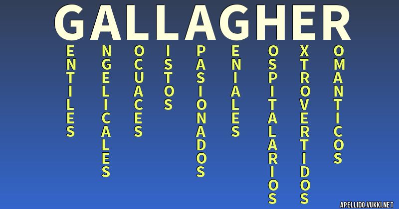 Significado del apellido gallagher - Significados de los apellidos