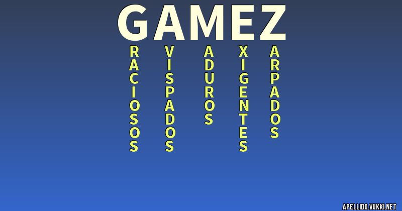 Significado del apellido gamez - Significados de los apellidos