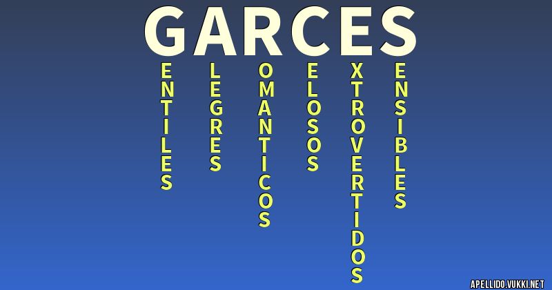 Significado del apellido garces - Significados de los apellidos