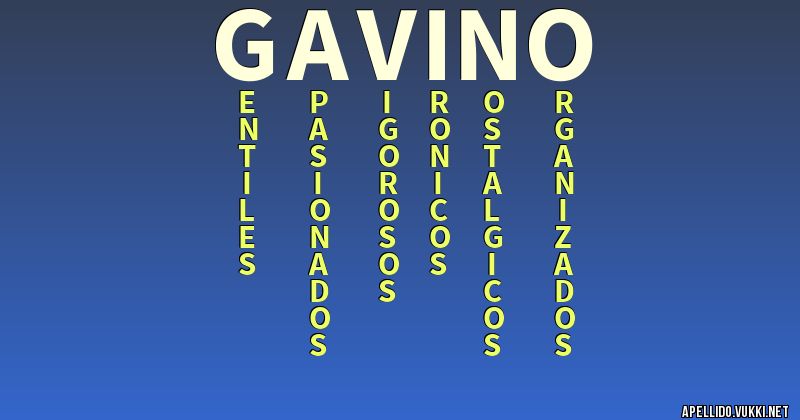 Significado del apellido gavino - Significados de los apellidos