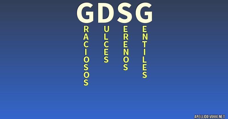 Significado del apellido gdsg - Significados de los apellidos