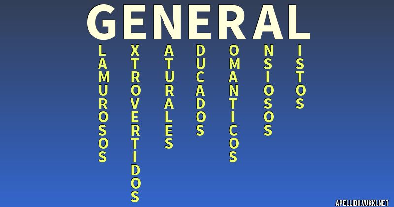 Significado del apellido general - Significados de los apellidos