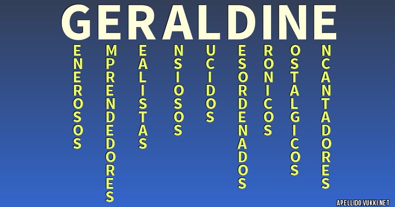 Significado del apellido geraldine - Significados de los apellidos