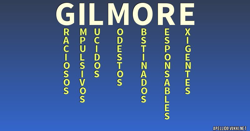 Significado del apellido gilmore - Significados de los apellidos