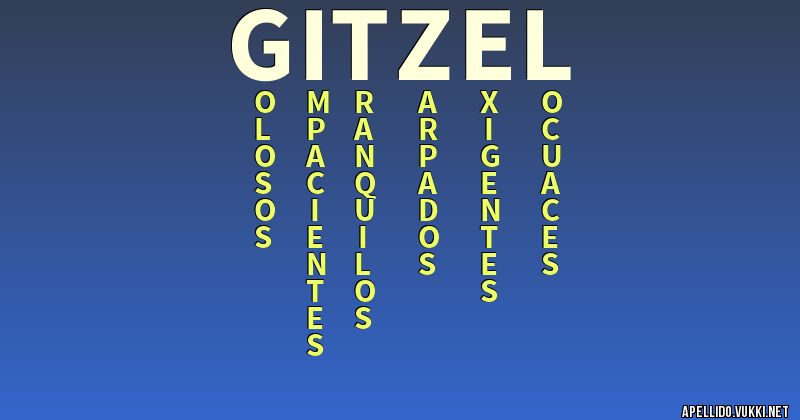 Significado del apellido gitzel - Significados de los apellidos
