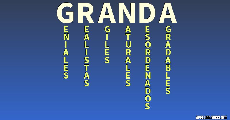Significado del apellido granda - Significados de los apellidos