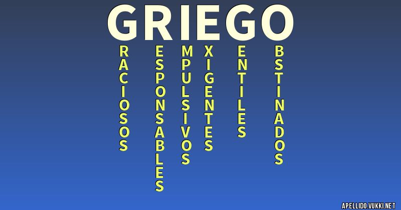 Significado del apellido griego - Significados de los apellidos