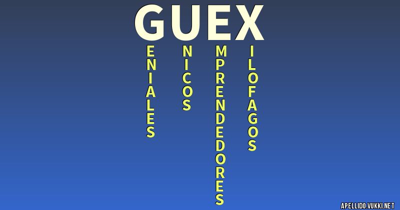 Significado del apellido guex - Significados de los apellidos