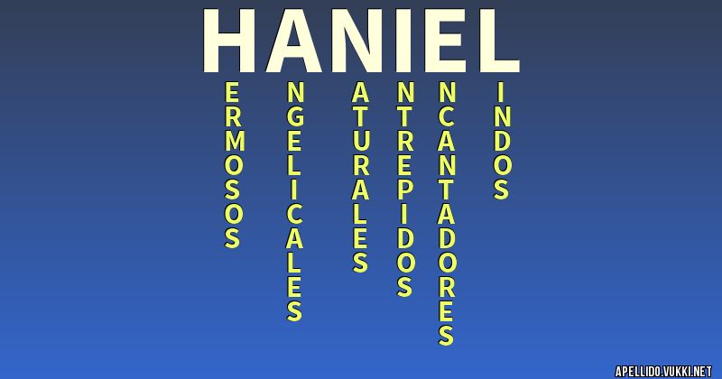 Significado del apellido haniel - Significados de los apellidos
