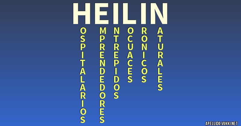 Significado del apellido heilin - Significados de los apellidos