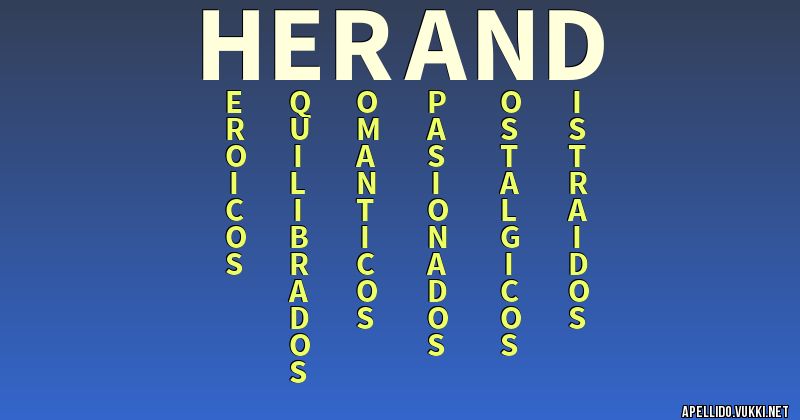 Significado del apellido herand - Significados de los apellidos