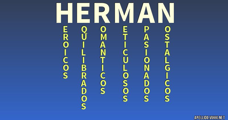 Significado del apellido herman - Significados de los apellidos