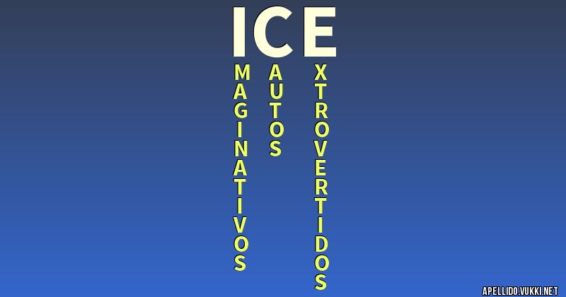 Significado del apellido ice - Significados de los apellidos