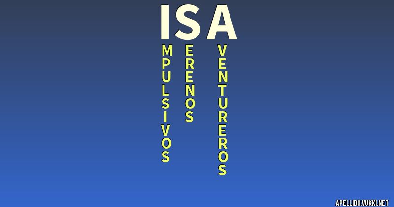 Significado del apellido isa - Significados de los apellidos