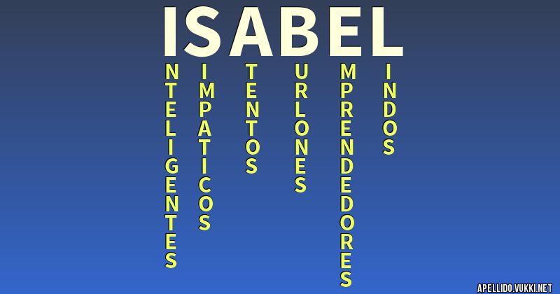 Significado del apellido isabel - Significados de los apellidos