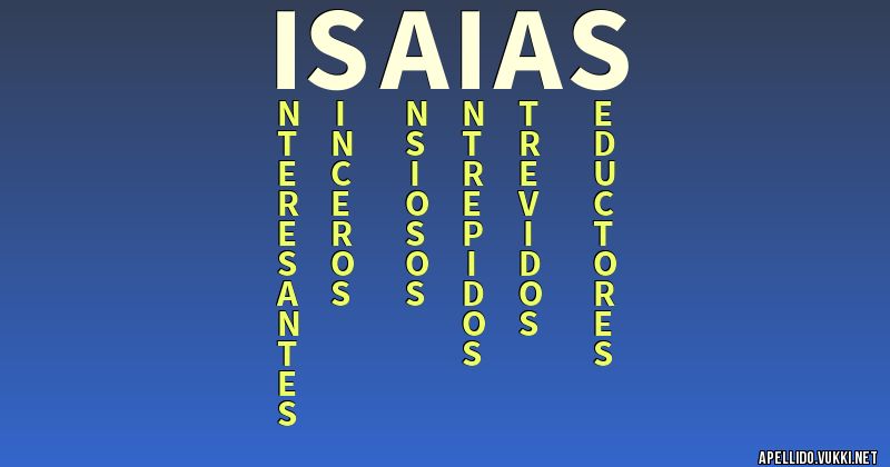Significado del apellido isaias - Significados de los apellidos
