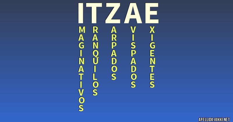 Significado del apellido itzae - Significados de los apellidos
