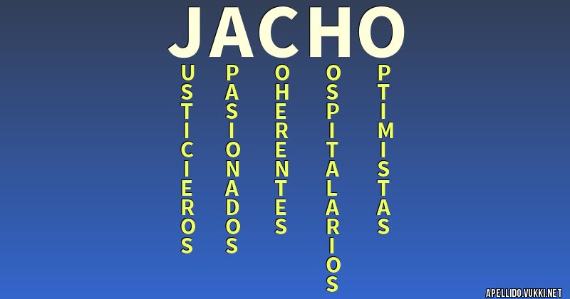 Significado del apellido jacho - Significados de los apellidos