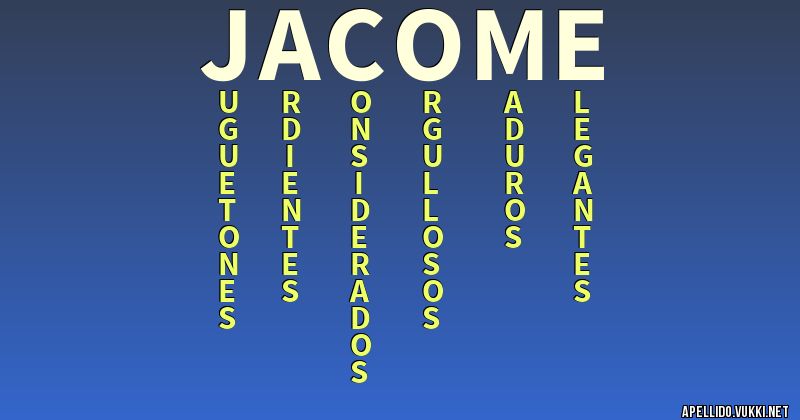 Significado del apellido jacome - Significados de los apellidos