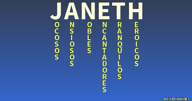 Significado del apellido janeth - Significados de los apellidos