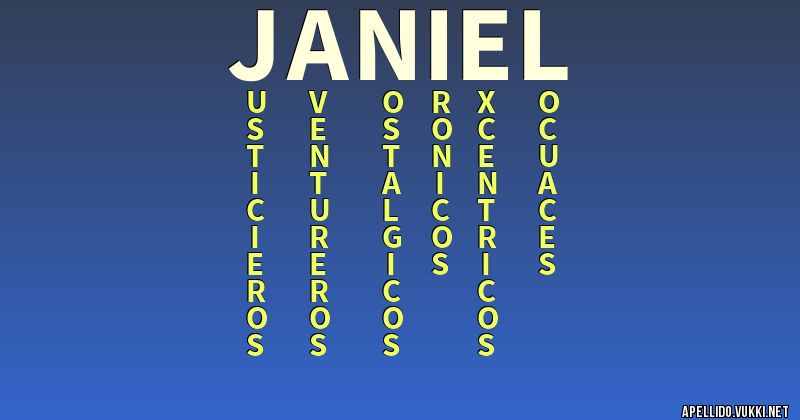 Significado del apellido janiel - Significados de los apellidos