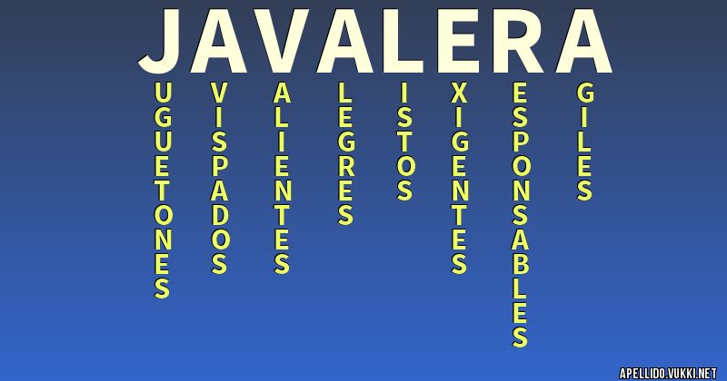Significado del apellido javalera - Significados de los apellidos