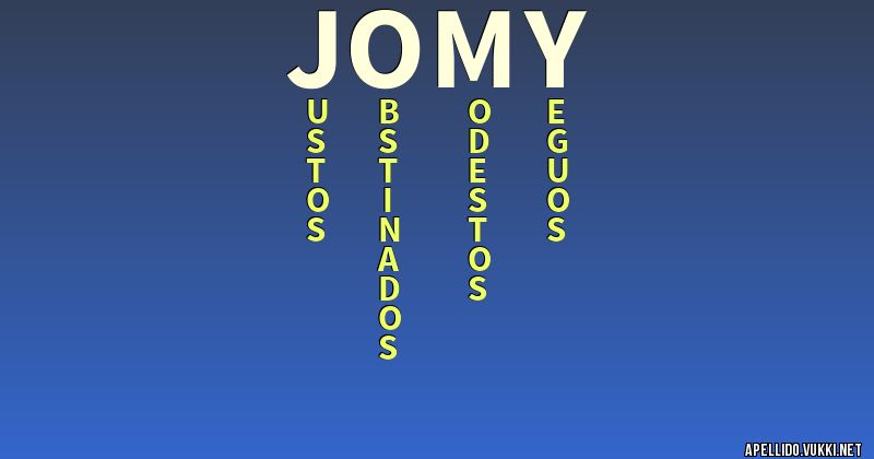 Significado del apellido jomy - Significados de los apellidos